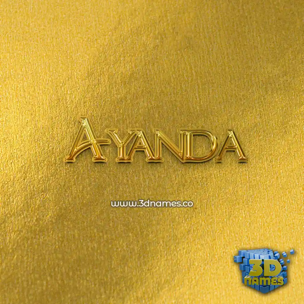 All Gold 3D Name Wallpaper for "ayanda" | Custom Wallpaper | 3D Names