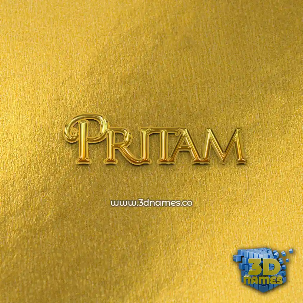 All Gold 3D Name Wallpaper for "pritam" | Custom Wallpaper | 3D Names