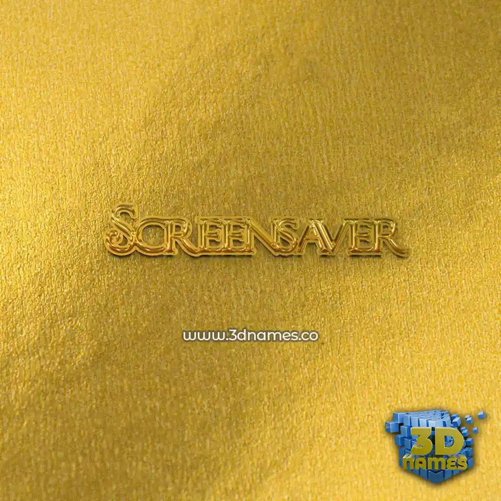 All Gold 3D Name Wallpaper for "screensaver" | Custom Wallpaper | 3D Names
