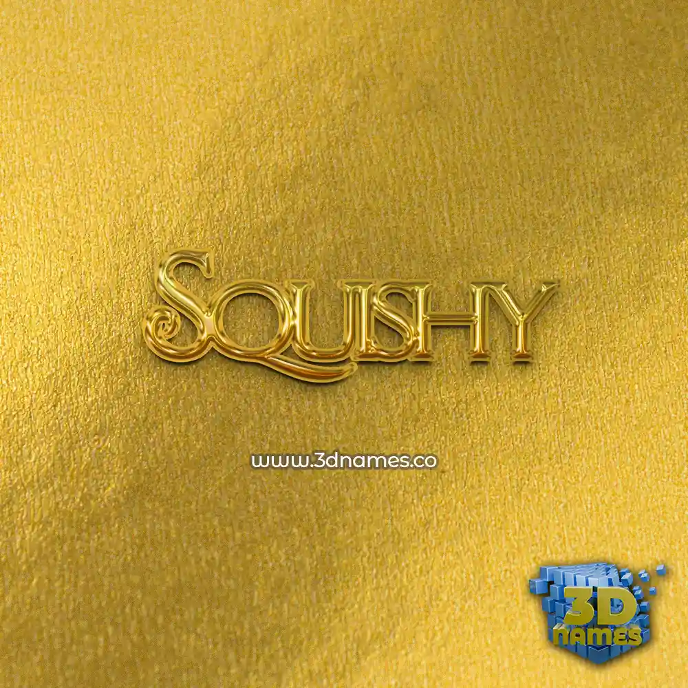 All Gold 3D Name Wallpaper for "squishy" | Custom Wallpaper | 3D Names