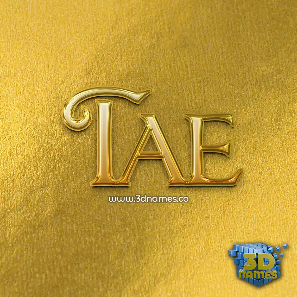 All Gold 3D Name Wallpaper for "tae" | Custom Wallpaper | 3D Names