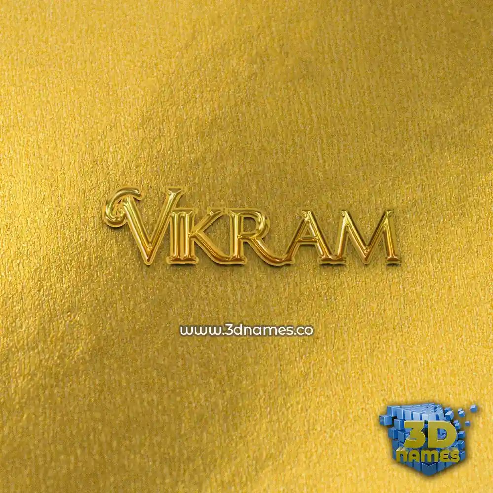 All Gold 3D Name Wallpaper for "vikram" | Custom Wallpaper | 3D Names