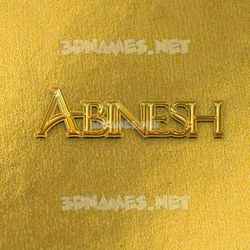 17 3D Names for "abinesh"