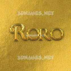 30 3D Names for "roro"
