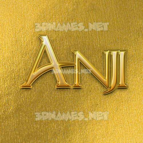 Preview of All Gold 3D name for "anji"