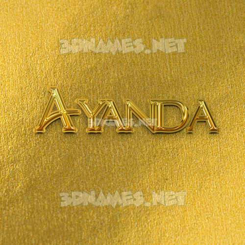 Preview of All Gold 3D name for "ayanda"