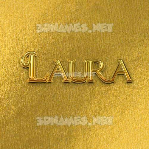 Preview of All Gold 3D name for "laura"