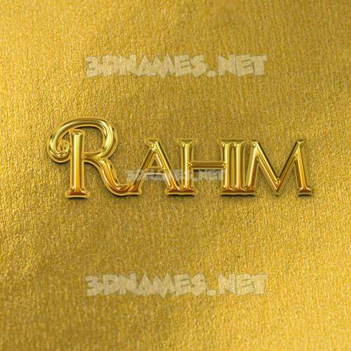 Preview of All Gold 3D name for "RAHIM"