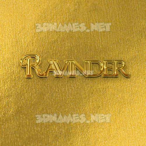 Ravinder Name 3d