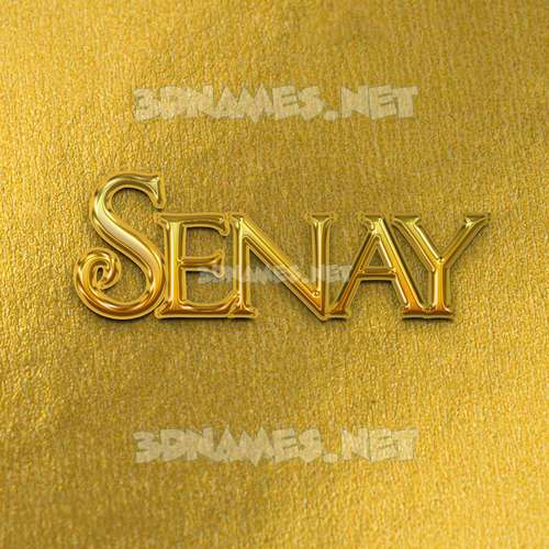 Preview of All Gold 3D name for "senay"