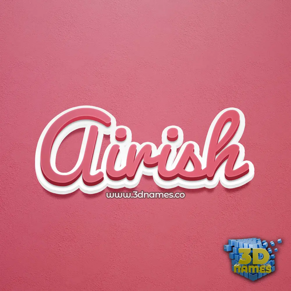Red Scribble 3D Name Wallpaper for "airish" | Custom Wallpaper | 3D Names