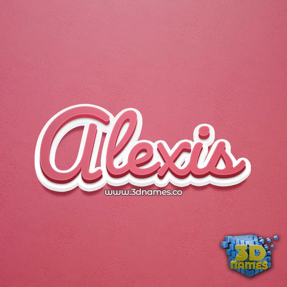 Red Scribble 3D Name Wallpaper for "alexis" | Custom Wallpaper | 3D Names