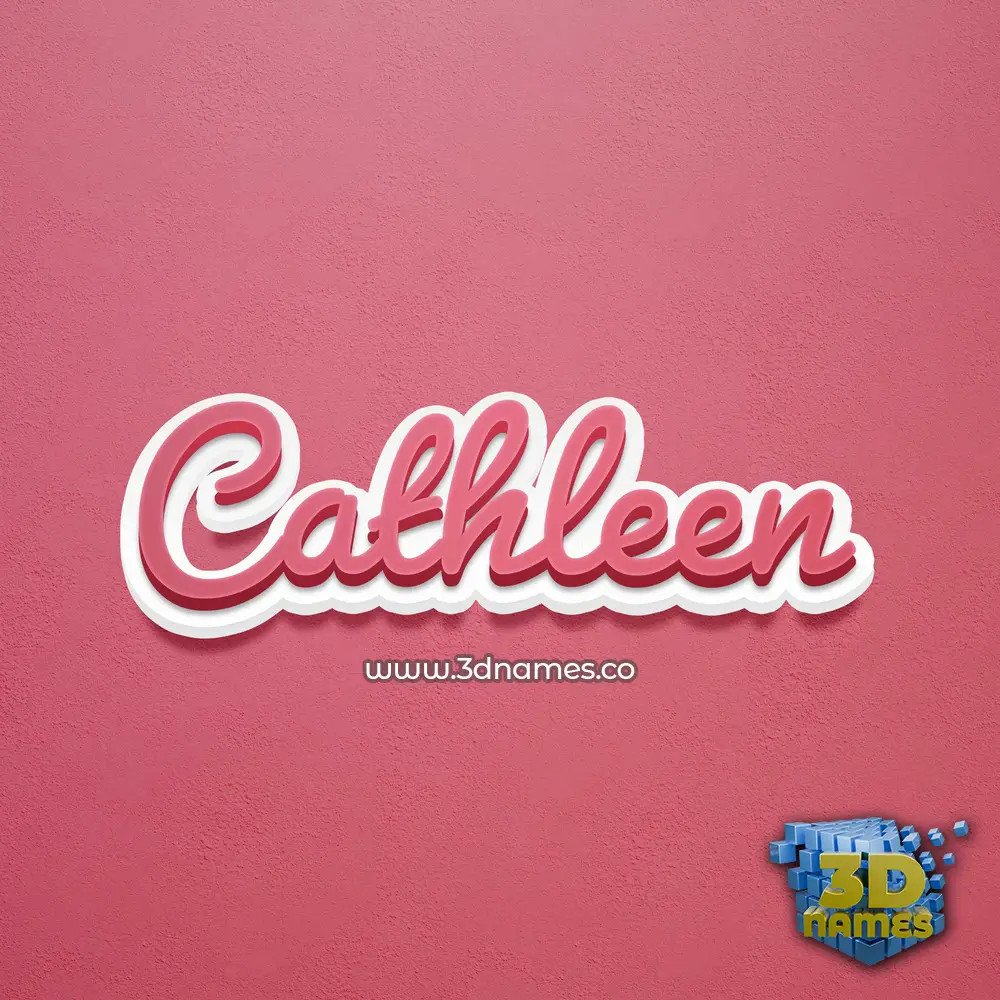 Red Scribble 3D Name Wallpaper for "cathleen" | Custom Wallpaper | 3D Names