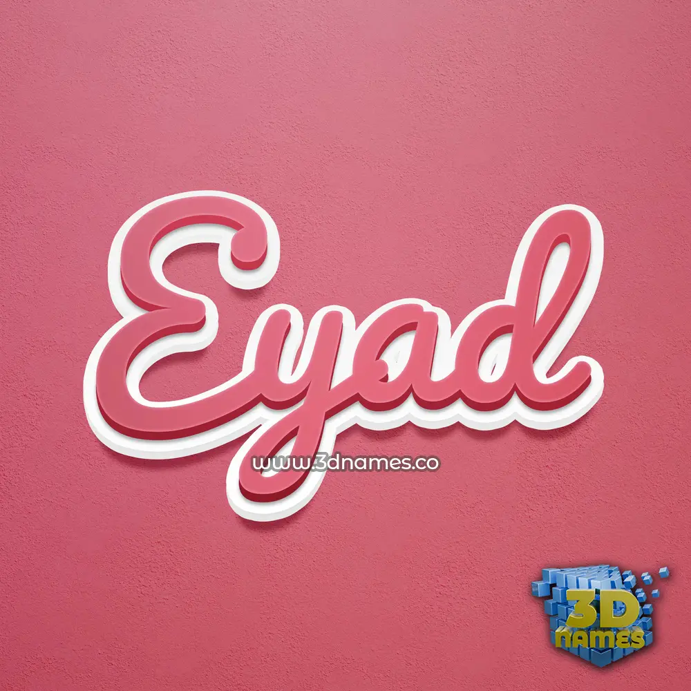 Red Scribble 3D Name Wallpaper for "eyad" | Custom Wallpaper | 3D Names