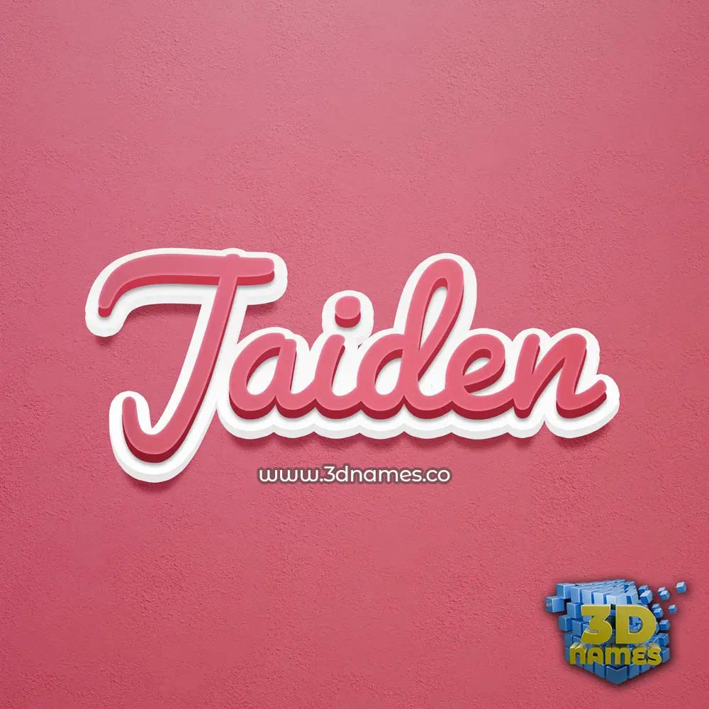 Preview of Red Scribble 3D name for "jaiden"