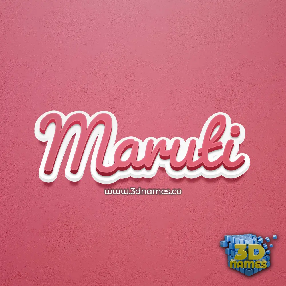 Preview Red Scribble name for "maruti"