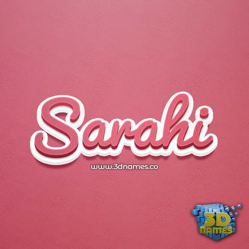 Preview Red Scribble name for "sarahi"