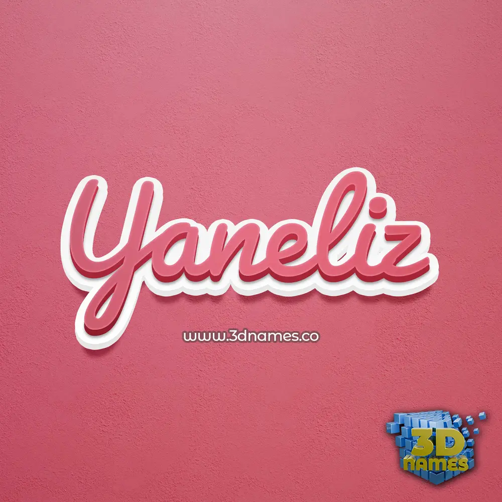 Preview of Red Scribble 3D name for "yaneliz"