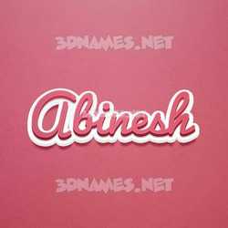 17 3D Names for "abinesh"