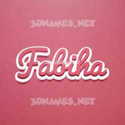 20 3D Names for "fabiha"