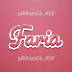20 3D Names for "faria"