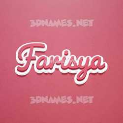 12 3D Names for "farisya"