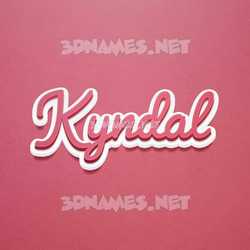 17 3D Names for "kyndal"