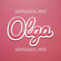 35 3D Names for "olga"