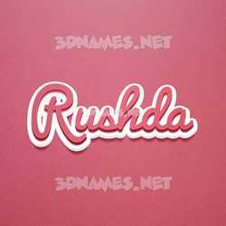 22 3D Names for "rushda"