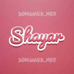 12 3D Names for "shayar"