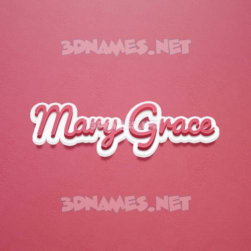 Preview of Red Scribble 3D name for "mary%20grace"