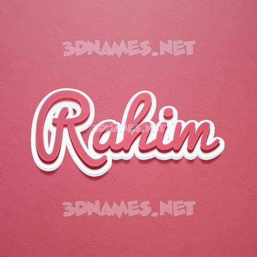 Preview of Red Scribble 3D name for "RAHIM"