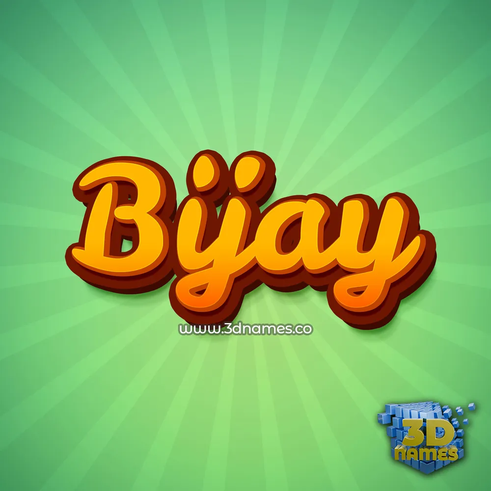 Preview of Green Rays 3D name for "bijay"
