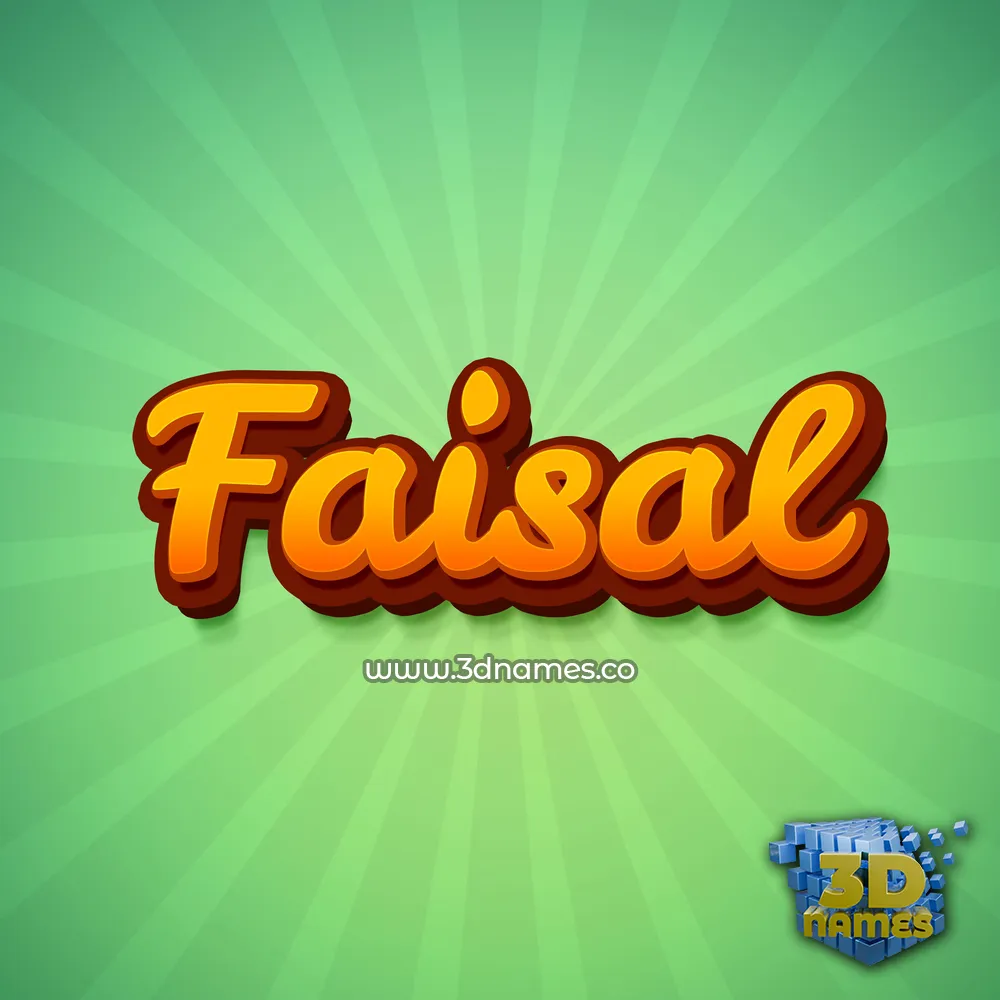 Preview Of Green Rays 3d Name For Faisal