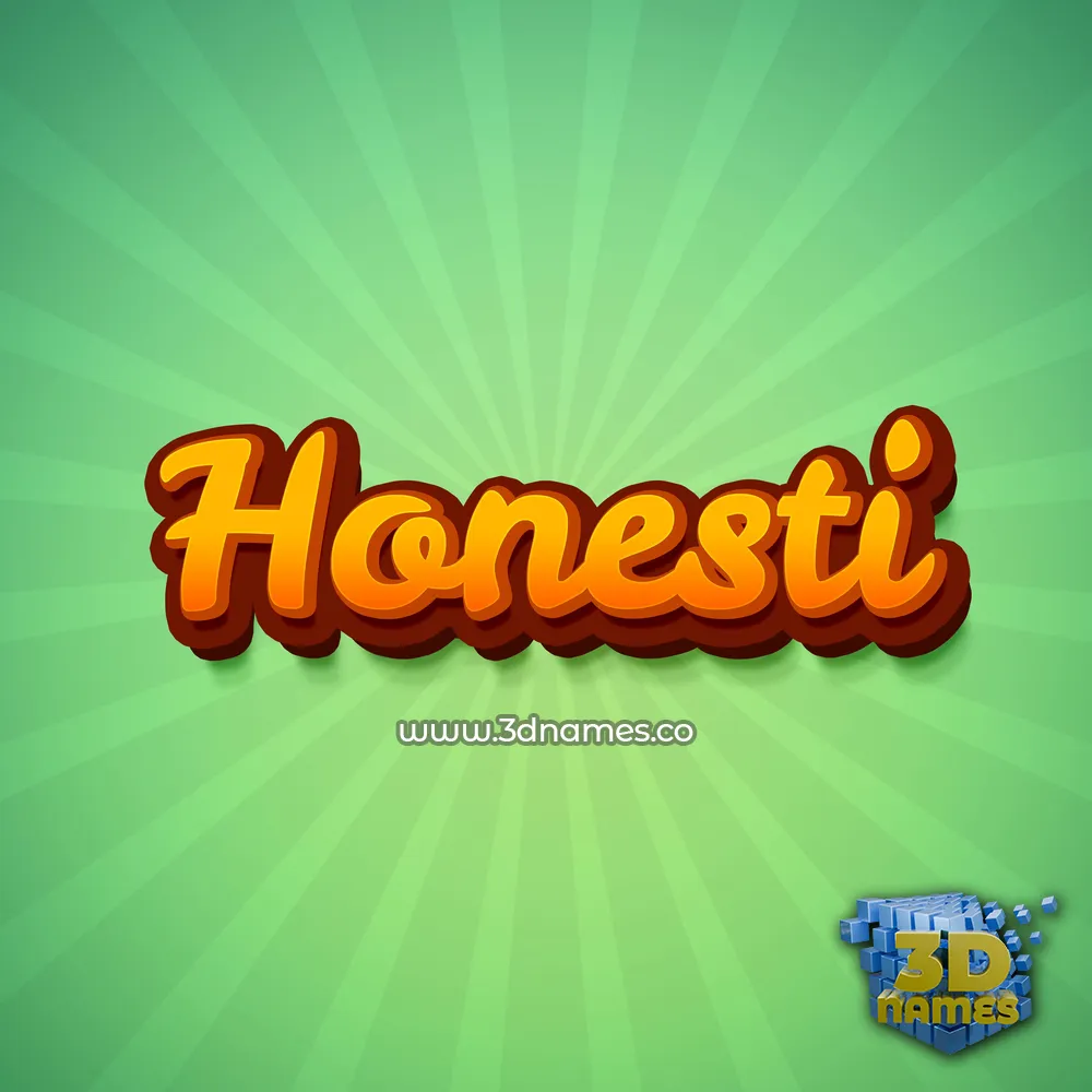 Preview of Green Rays 3D name for "honesti"