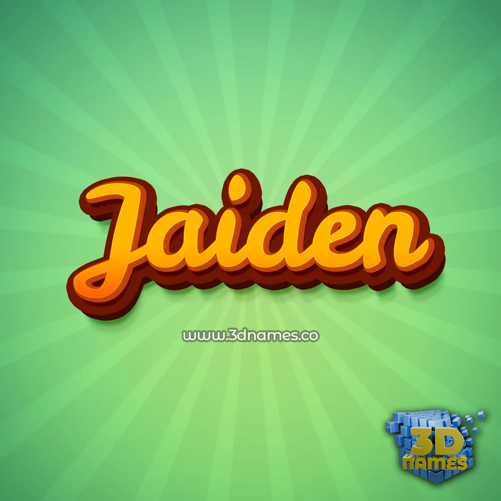 Green Rays 3D Name Wallpaper for "jaiden" | Custom Wallpaper | 3D Names