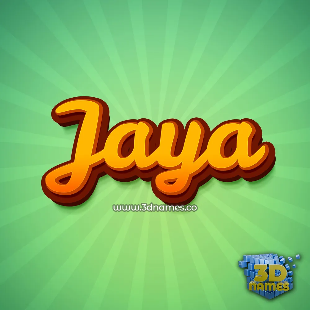 Green Rays 3D Name Wallpaper for "jaya" | Custom Wallpaper | 3D Names