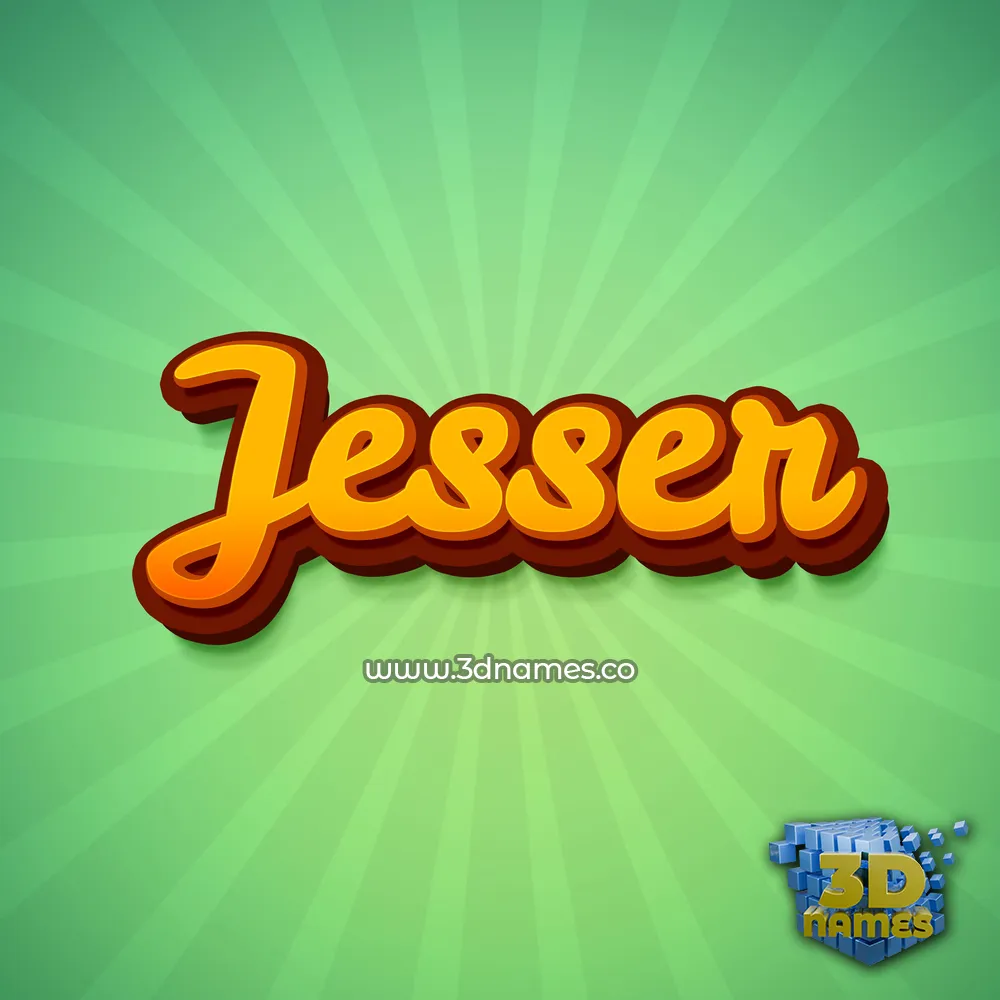 Green Rays 3D Name Wallpaper for "jesser" | Custom Wallpaper | 3D Names