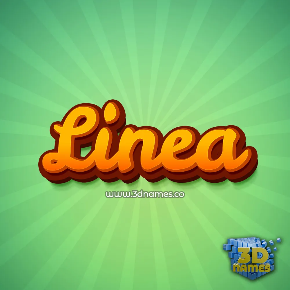 Green Rays 3D Name Wallpaper for "linea" | Custom Wallpaper | 3D Names