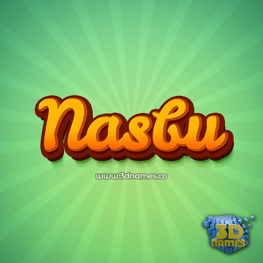 Green Rays 3D Name Wallpaper for "nasbu" | Custom Wallpaper | 3D Names