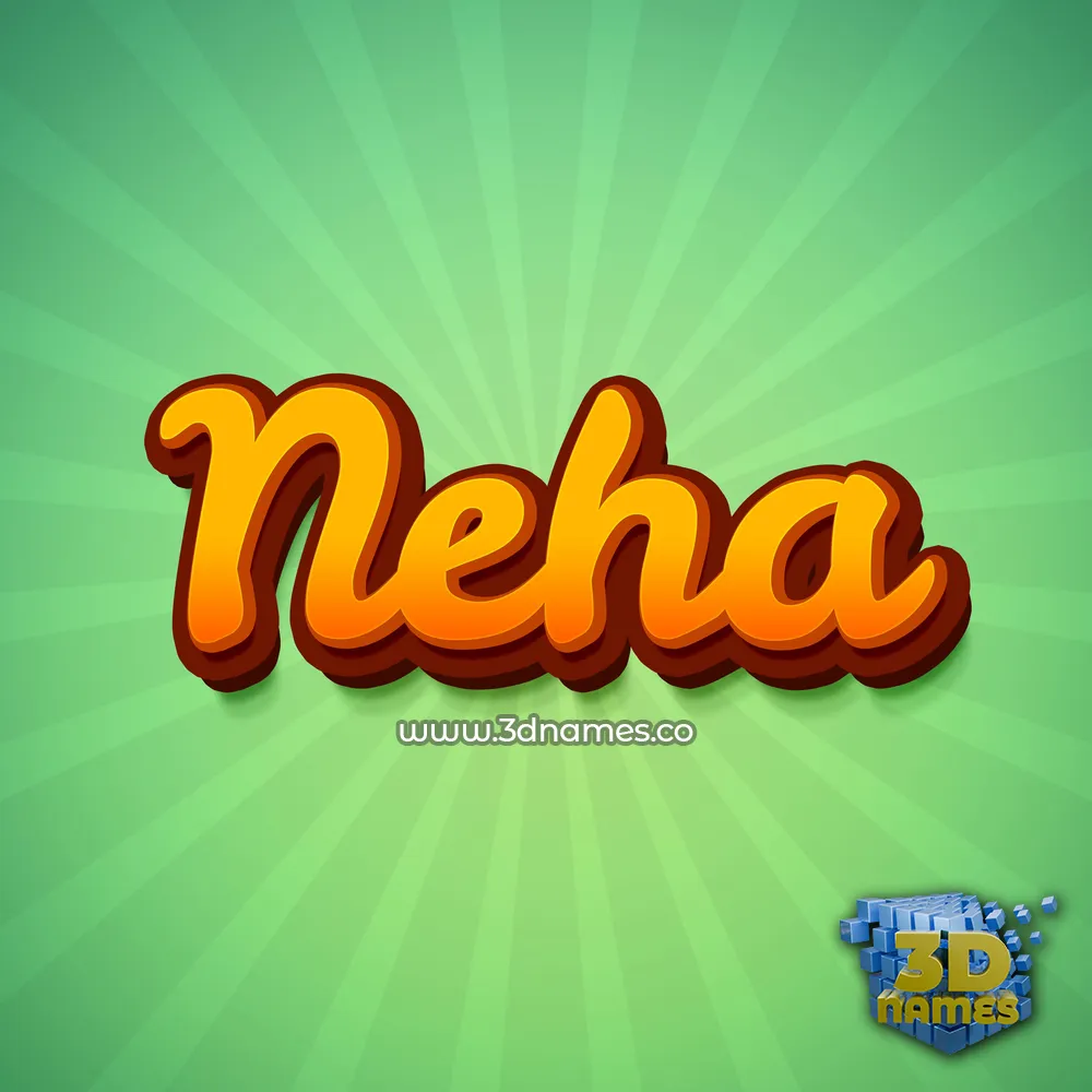 Green Rays 3D Name Wallpaper for "neha" | Custom Wallpaper | 3D Names
