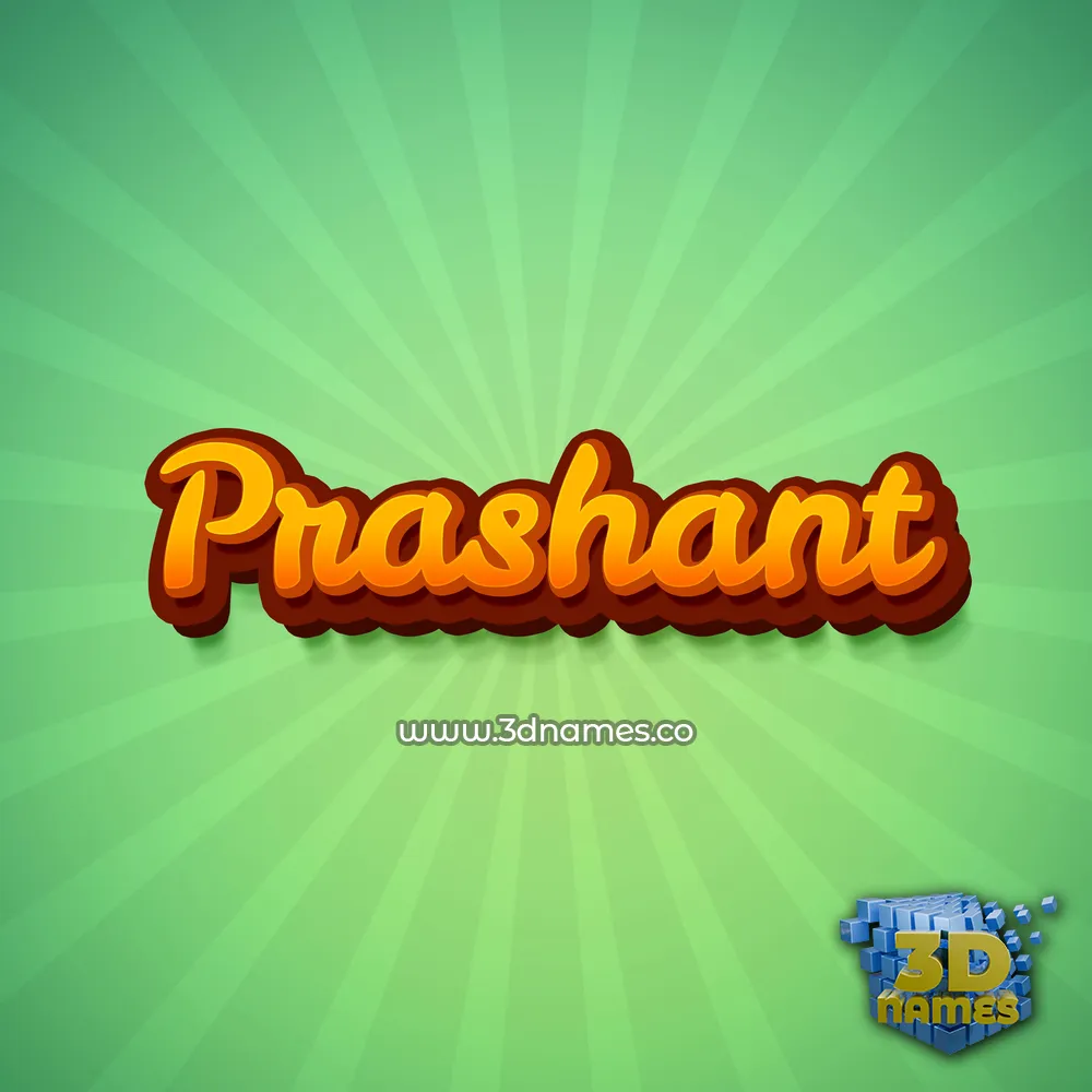 Preview of Green Rays 3D name for "prashant"