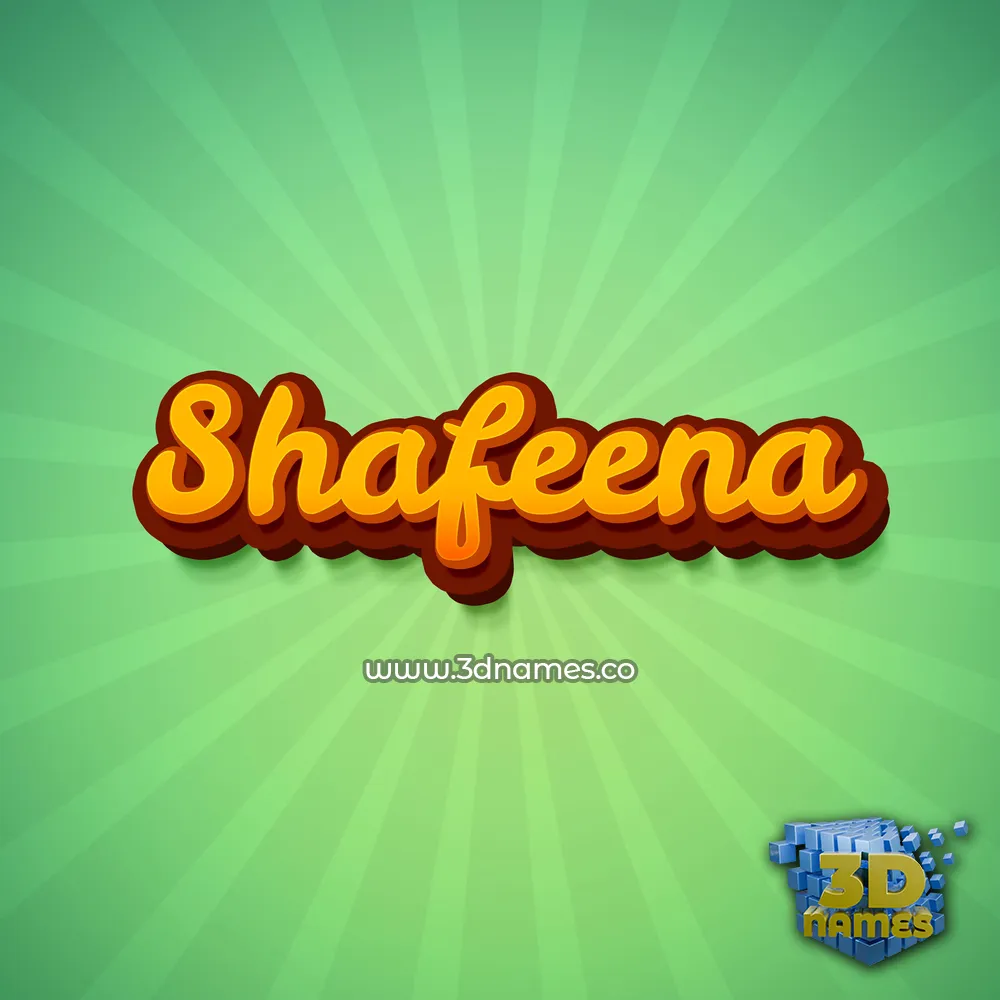 Green Rays 3D Name Wallpaper for "shafeena" | Custom Wallpaper | 3D Names