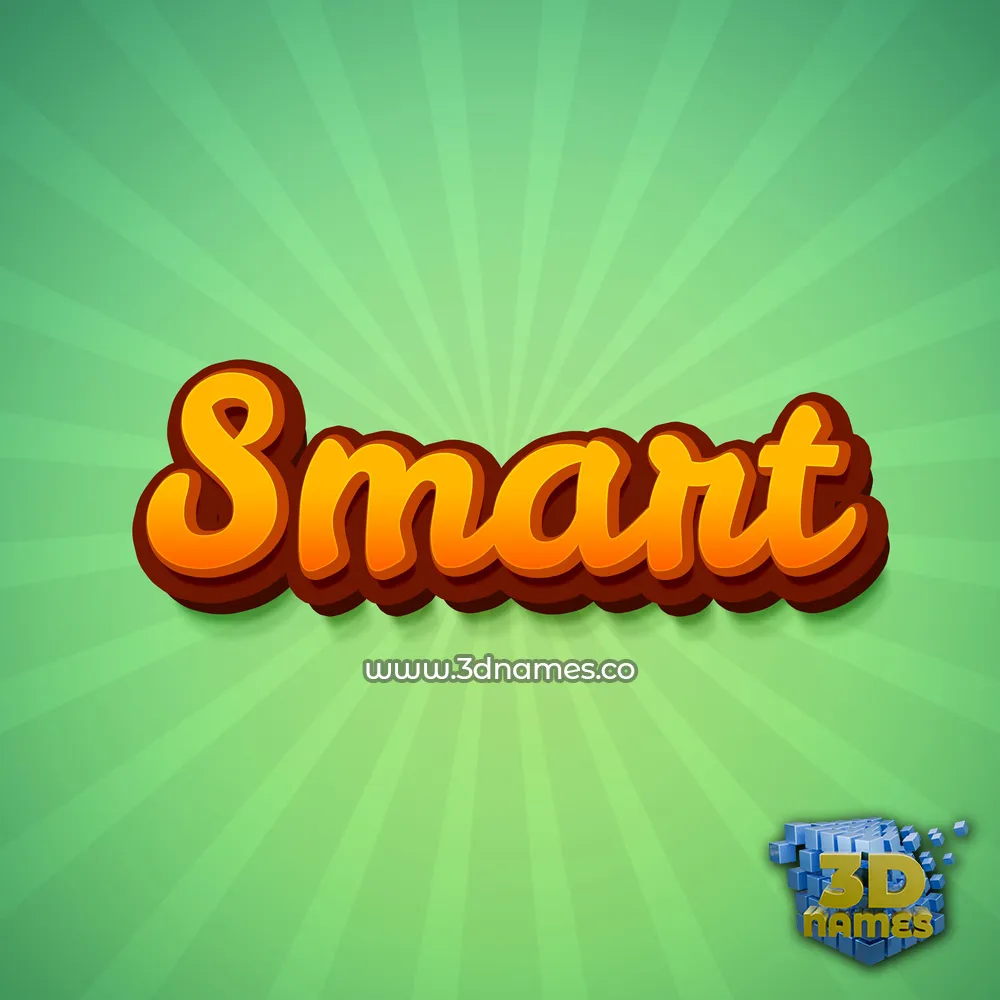 Green Rays 3D Name Wallpaper for "smart" | Custom Wallpaper | 3D Names