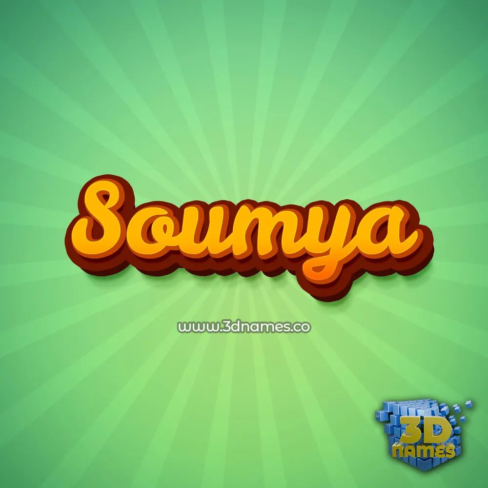 Preview of Green Rays 3D name for "soumya"