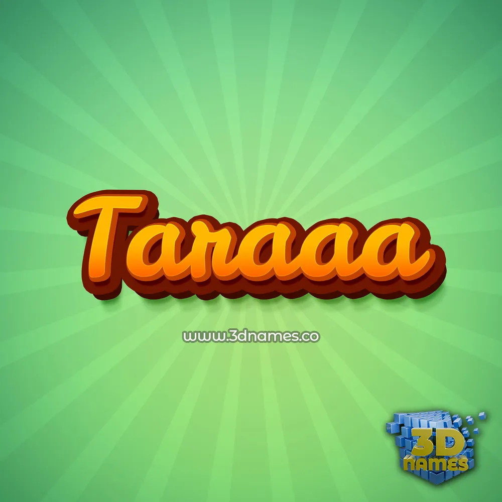 Preview of Green Rays 3D name for "taraaa"