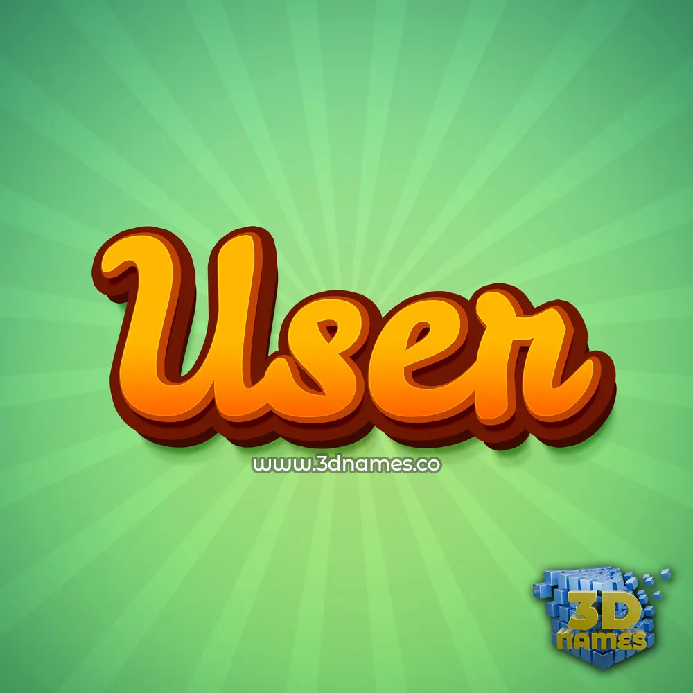 Green Rays 3D Name Wallpaper for "user" | Custom Wallpaper | 3D Names