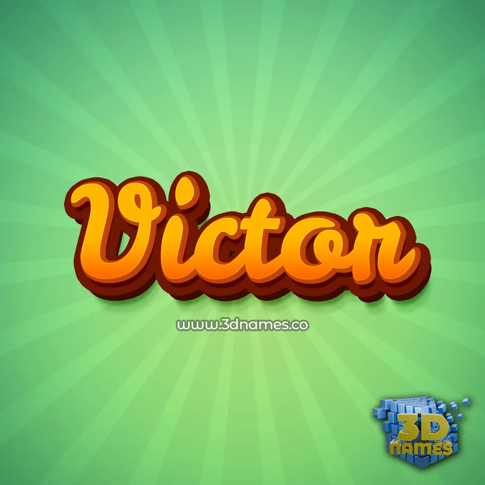 Preview of Green Rays 3D name for "victor"