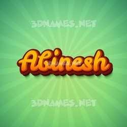 17 3D Names for "abinesh"