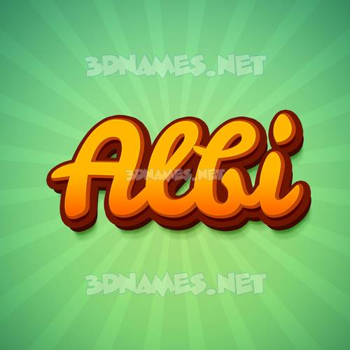 Preview of Green Rays 3D name for "albi"